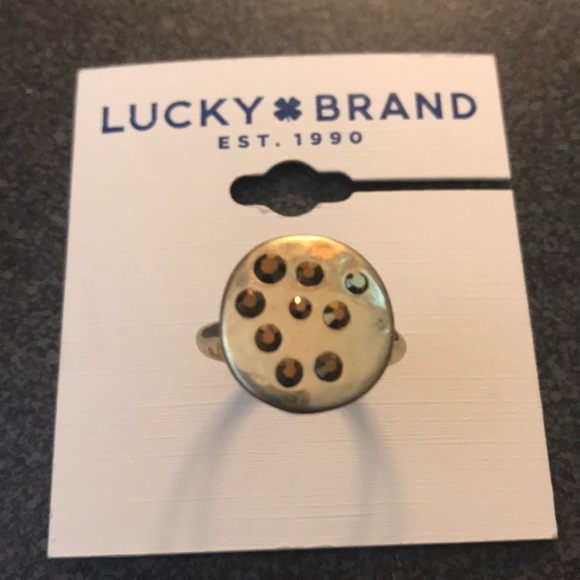 Lucky Brand | Jewelry | New Lucky Brand Gold Sparkle Ring | Poshmark